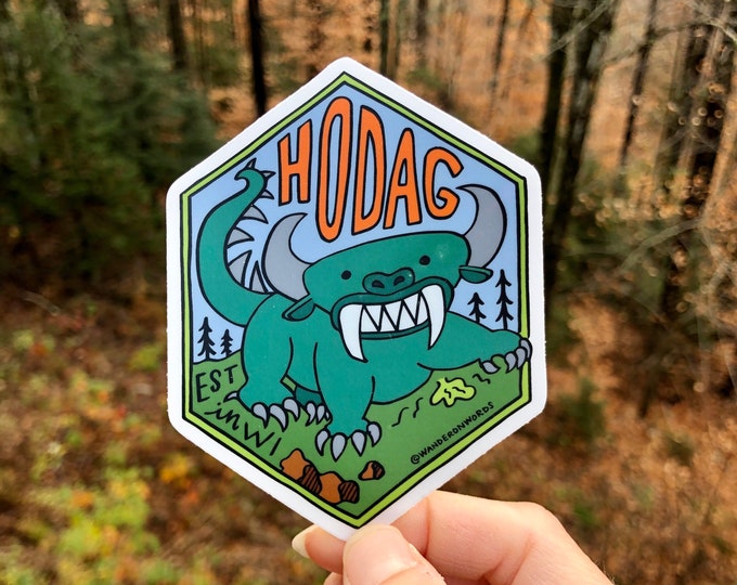 Hand-lettered Hodag Sticker, Wisconsin Sticker, Mythological Critter ...