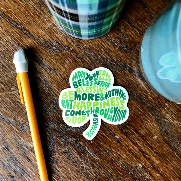 Shamrock Sticker - Etsy