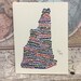 Hand-lettered New Hampshire Card New Hampshire Shape Card - Etsy