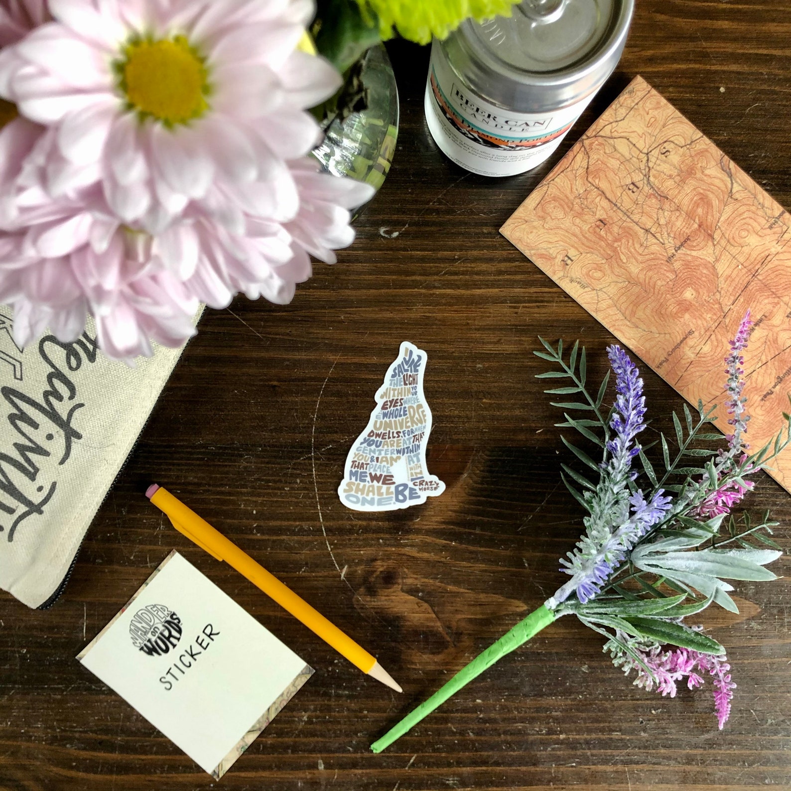 Hand-lettered Howling Wolf Sticker Inspirational Wolf - Etsy