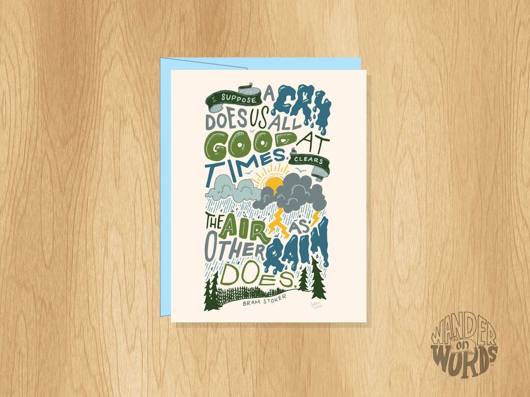 Hand-lettered Good Cry Card, Inspirational Hand-lettered Card ...