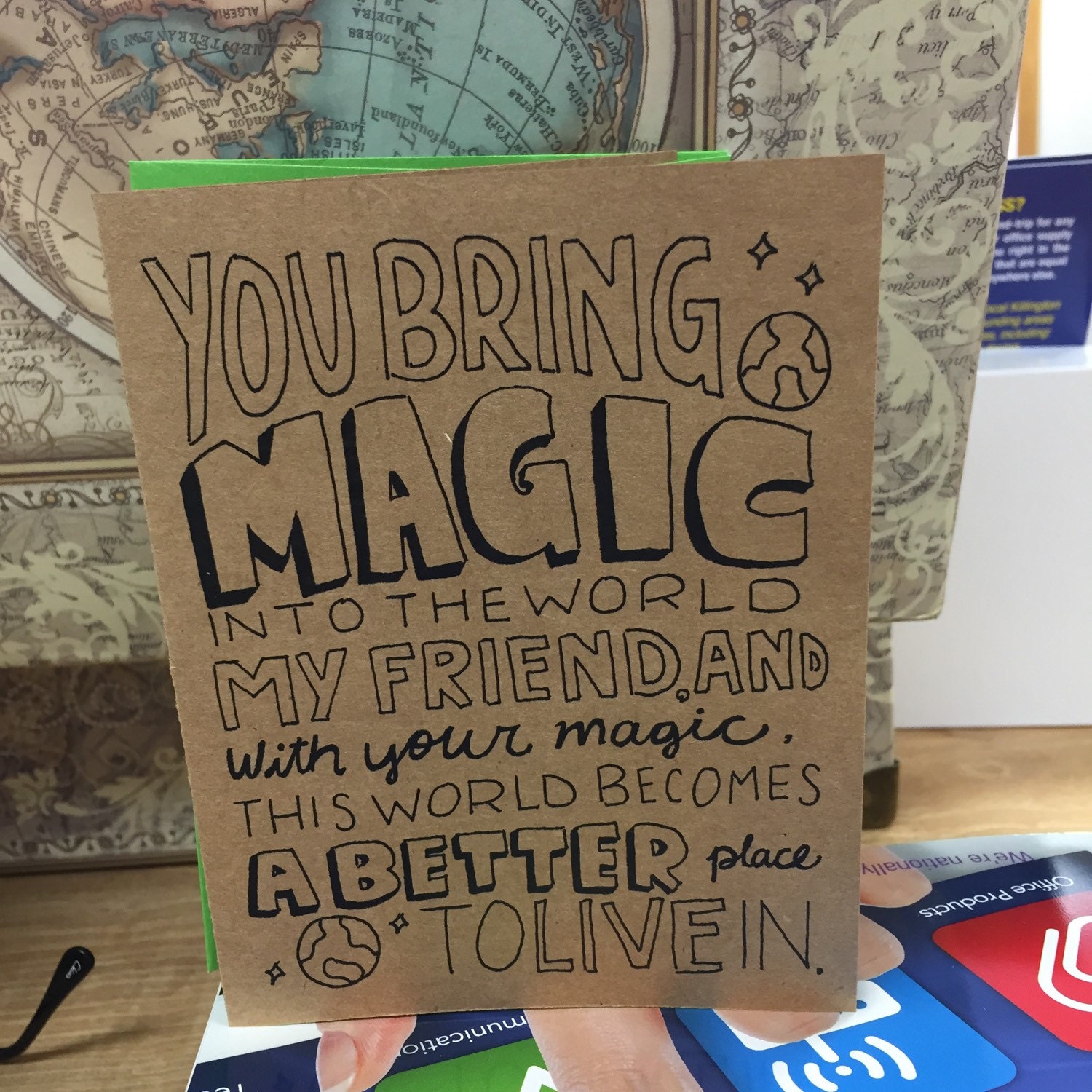Hand-lettered You Bring Magic Friendship Card Friend Card | Etsy