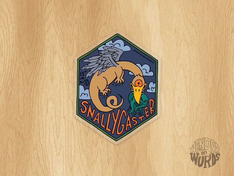 Hand-lettered Snallygaster Sticker, Maryland Critter Sticker ...