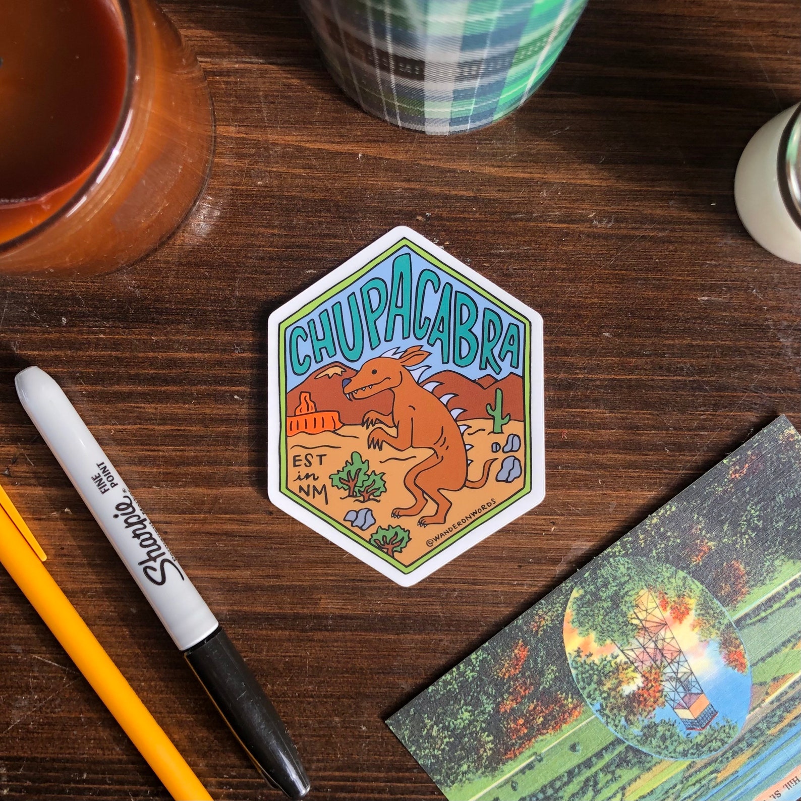 Hand-lettered Chupacabra Sticker El Chupacabra Art - Etsy