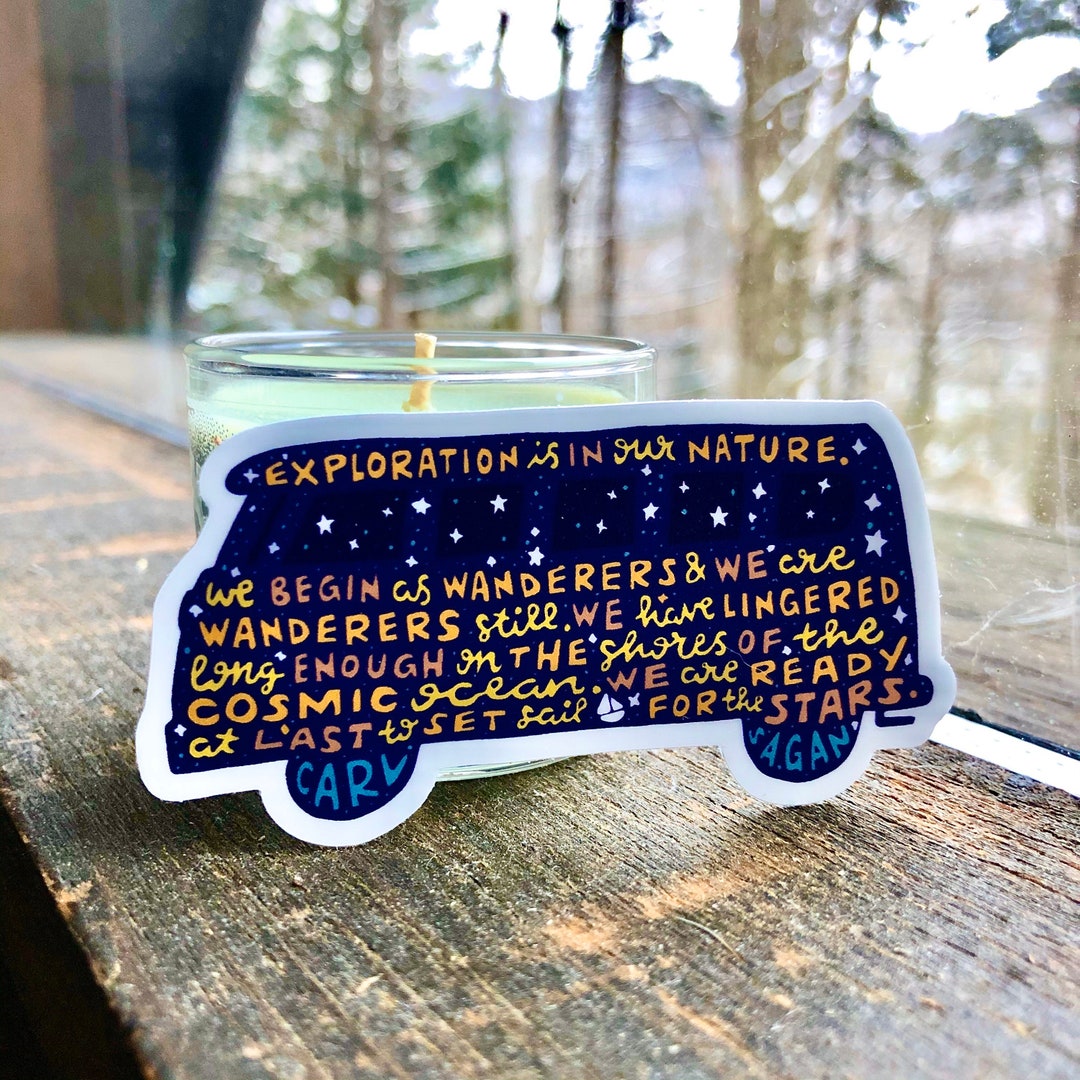 Hand-lettered Exploration in Our Nature Sticker, Bus Sticker ...