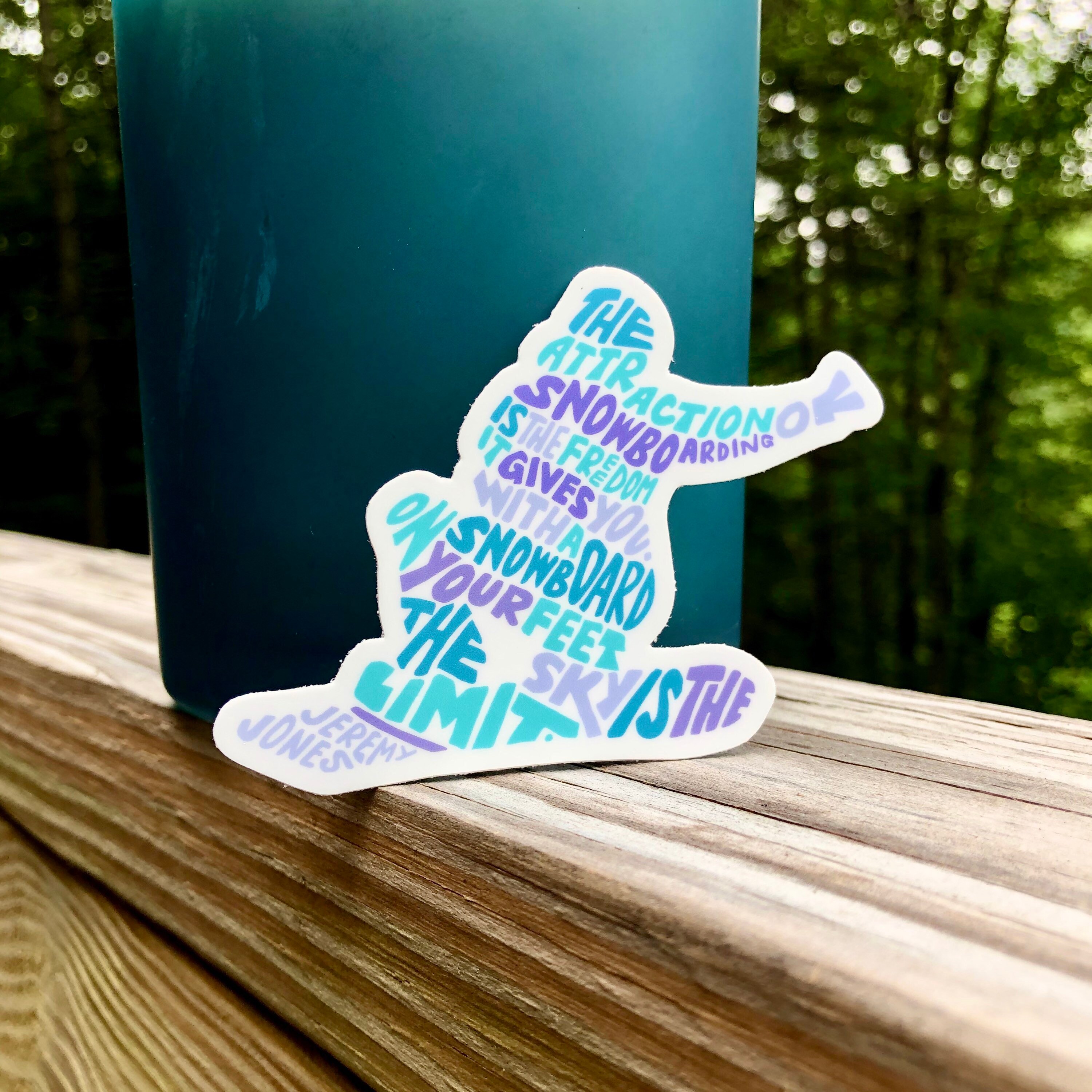 Hand-lettered Snowboarder Sticker, Snowboarding Sticker, Boarder ...