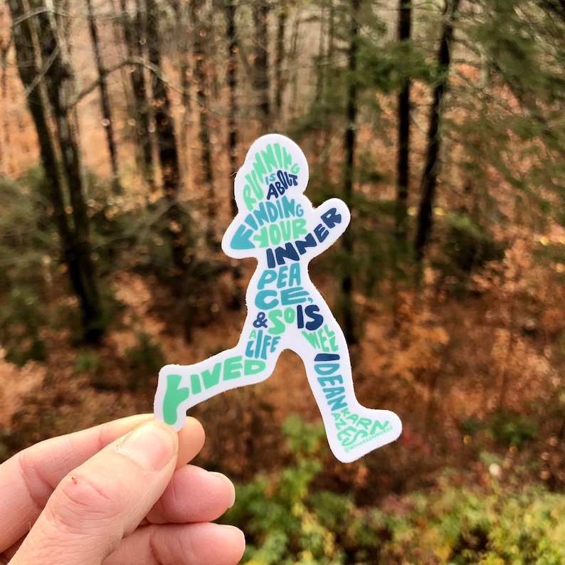 Hand-lettered Runner Sticker Running Sticker Sticker for | Etsy