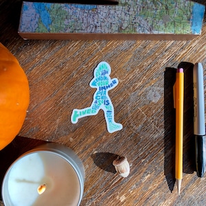 Hand-lettered Runner Sticker, Running Sticker, Sticker for Runner ...