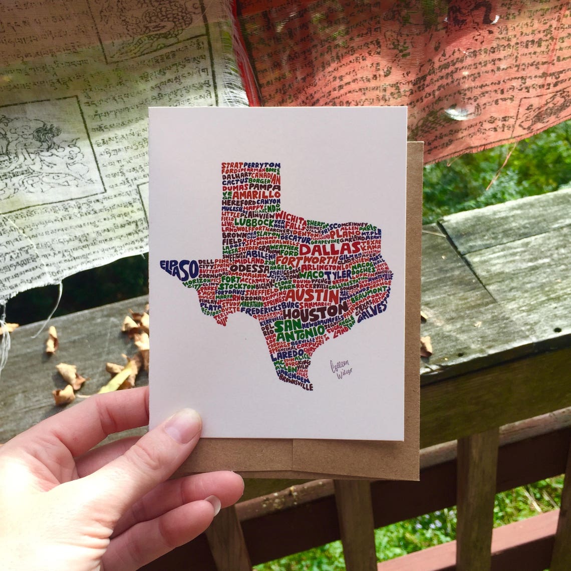 Hand-lettered Texas Card Texas Gift Texas Shape Texas | Etsy