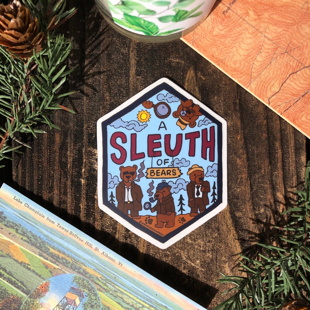 Sleuth of Bears Sticker, Animal Collective Sticker, Bear Sticker, Hand ...