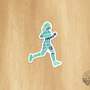 Hand-lettered Runner Sticker, Running Sticker, Sticker for Runner ...