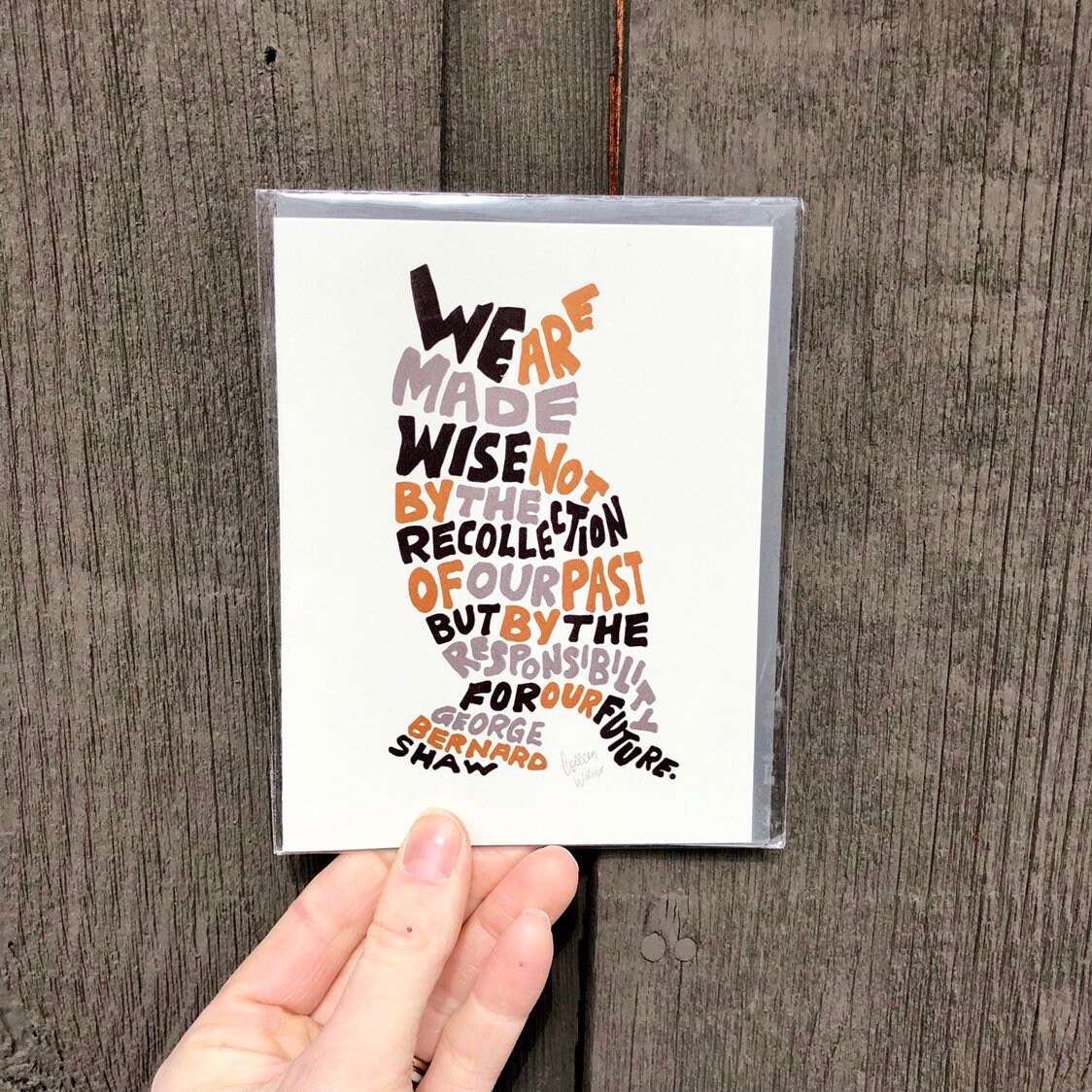 Hand-Lettered Wise Owl Card Wisdom Card Motivational Card | Etsy