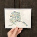 Hand-lettered Alaska State Print Alaska Shape Alaska - Etsy