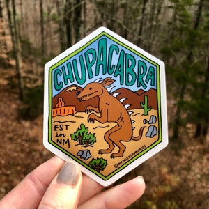 Hand-lettered Chupacabra Sticker, El Chupacabra Art, Mythological ...