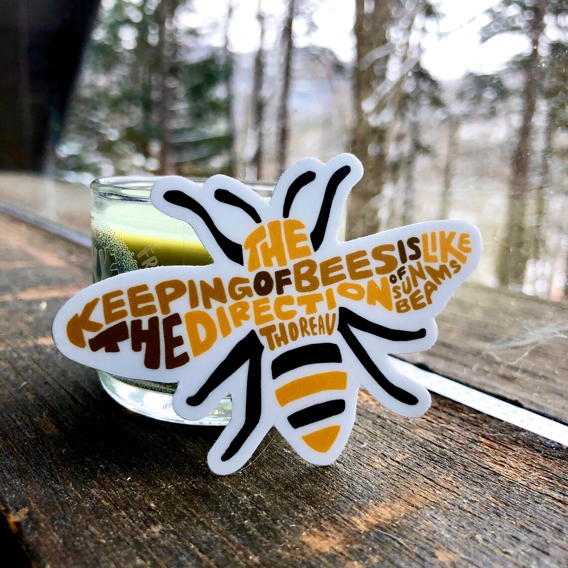 Hand-lettered Bee Sticker Keeping of Bees Sticker Beekeeper | Etsy