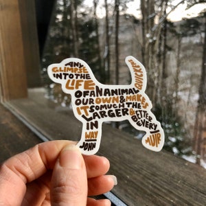 Hand-lettered Dog Lover Sticker, Animal Lover Sticker, Dog Sticker ...