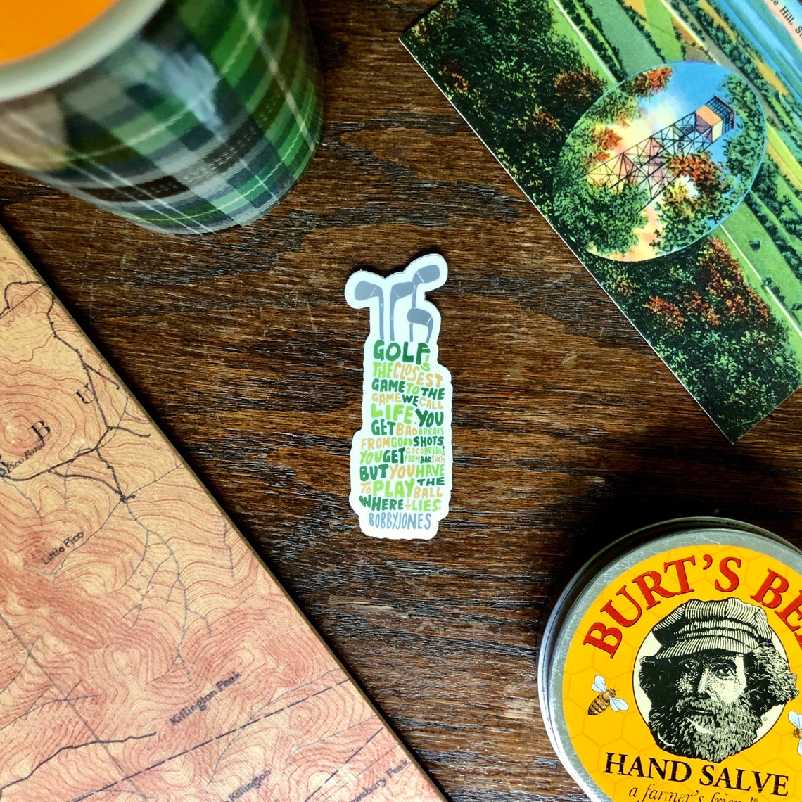 Hand-lettered Golf Sticker, Golf Clubs Sticker, Golfer Sticker ...
