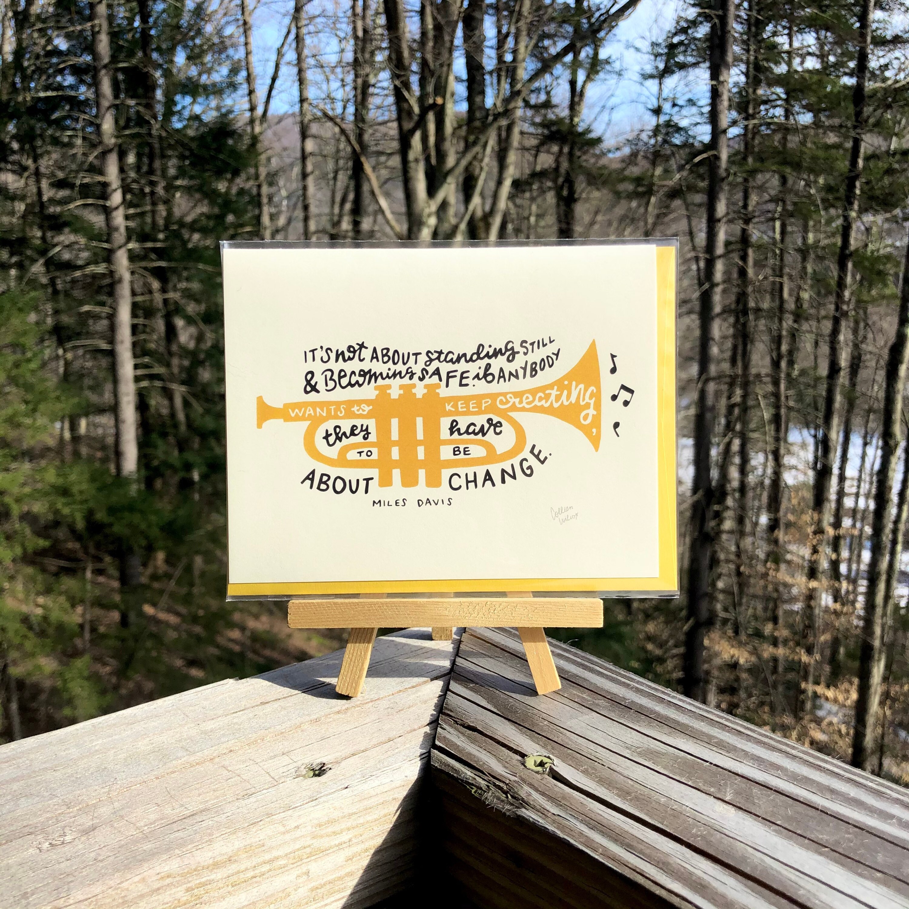 Hand-Lettered Be About Change Card Inspirational | Etsy