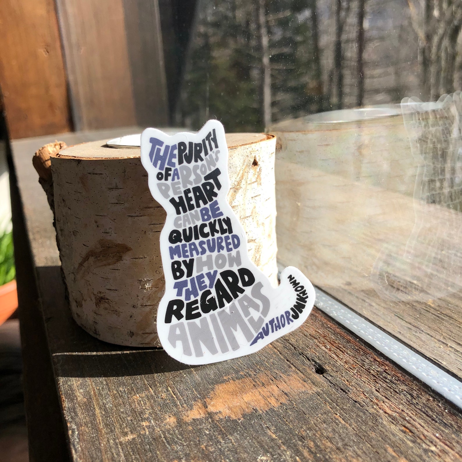 Hand-lettered Cat Sticker Inspirational Sticker Animal - Etsy