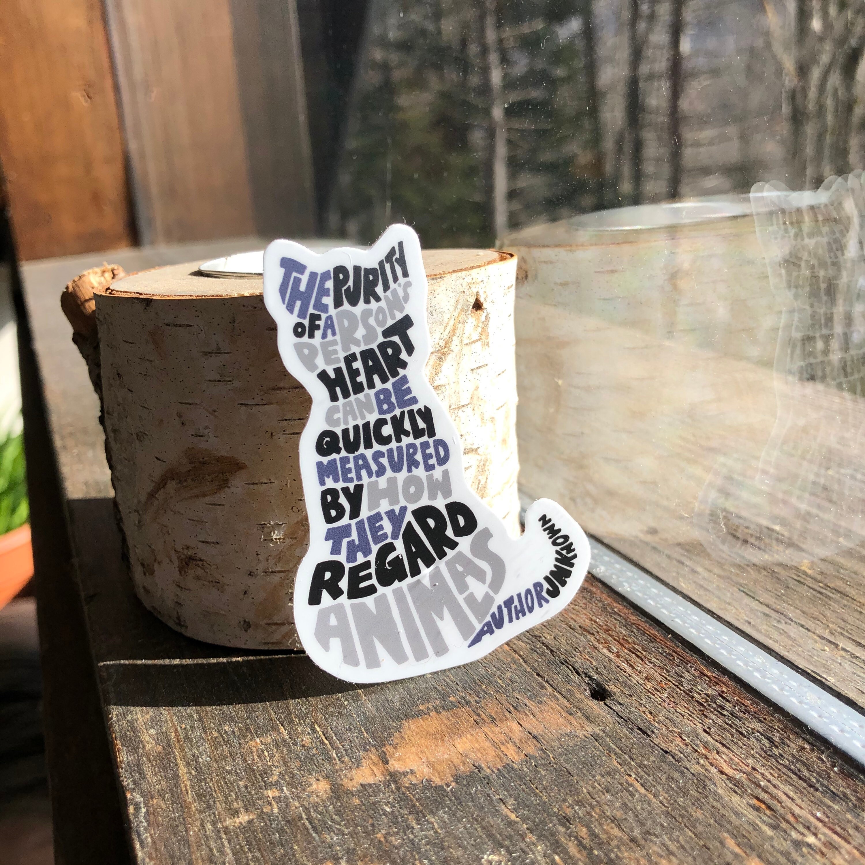 Hand-lettered Cat Sticker Inspirational Sticker Animal | Etsy