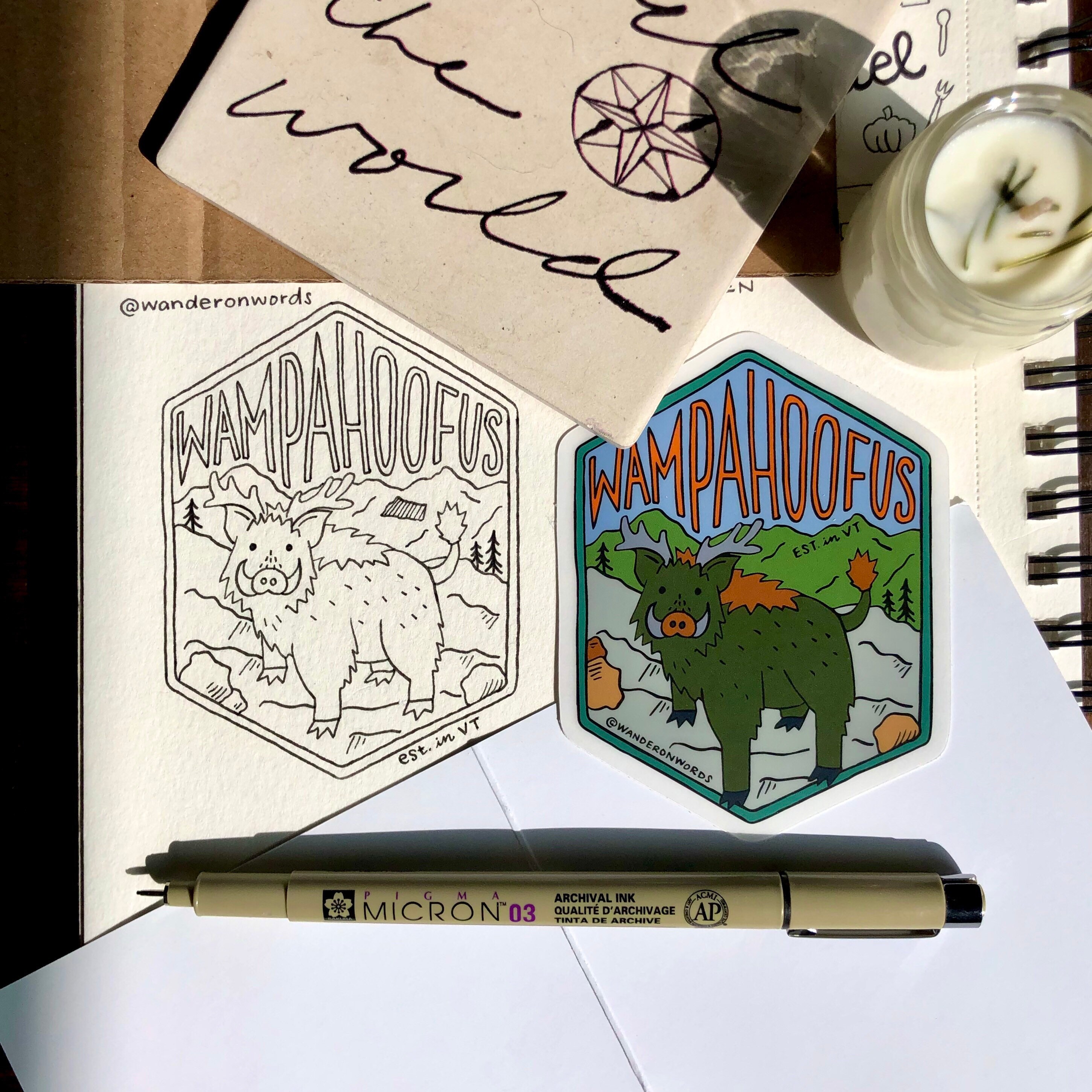 Hand-lettered Wampahoofus Sticker Vermont Sticker - Etsy
