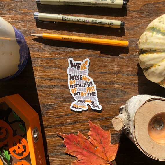 Hand-lettered Wise Owl Sticker Owl Art Owl Design - Etsy