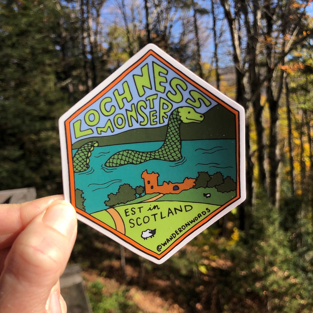 Hand-lettered Loch Ness Monster Sticker, Scotland Art Sticker ...