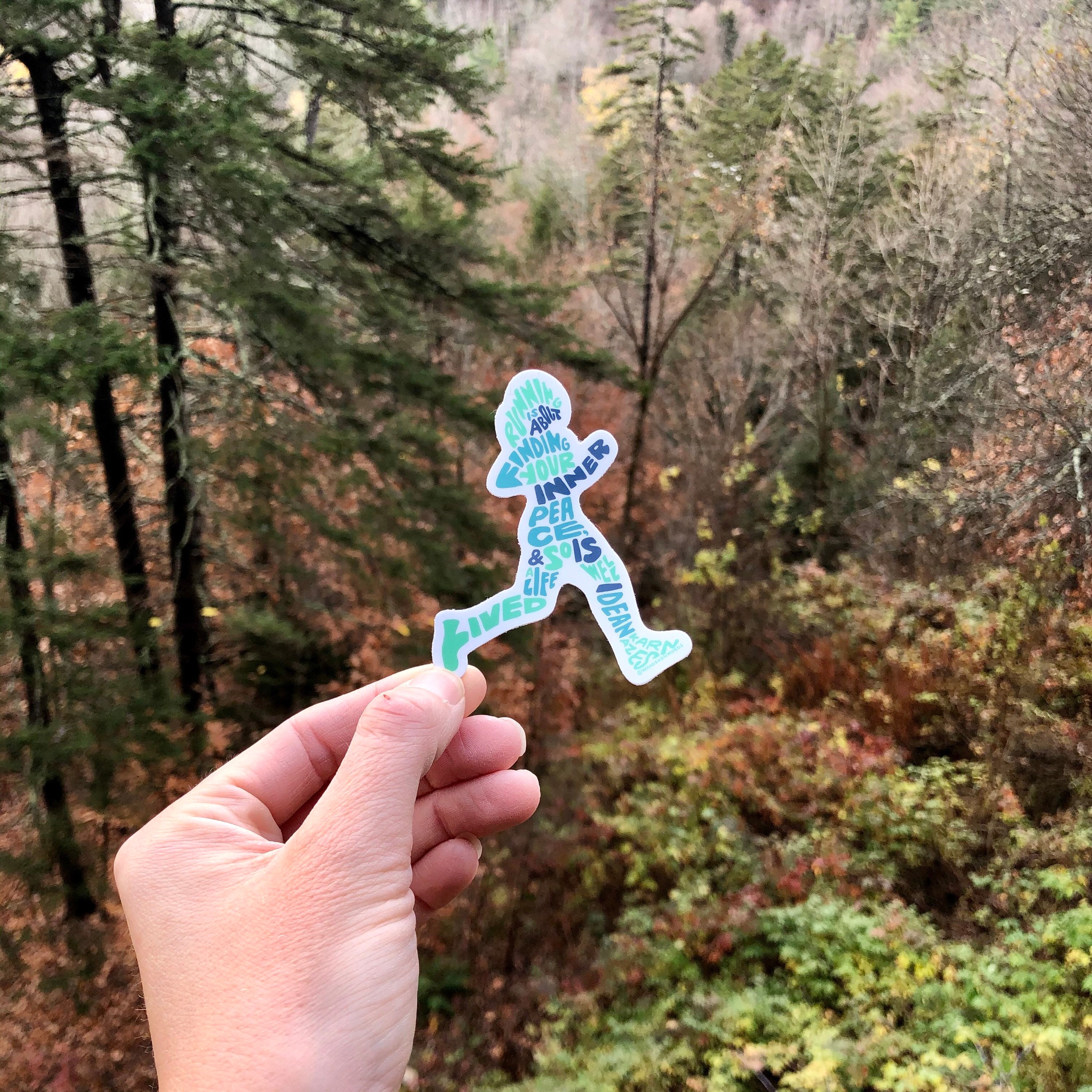 Hand-lettered Runner Sticker Running Sticker Sticker for | Etsy