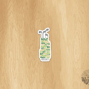 Hand-lettered Golf Sticker, Golf Clubs Sticker, Golfer Sticker ...