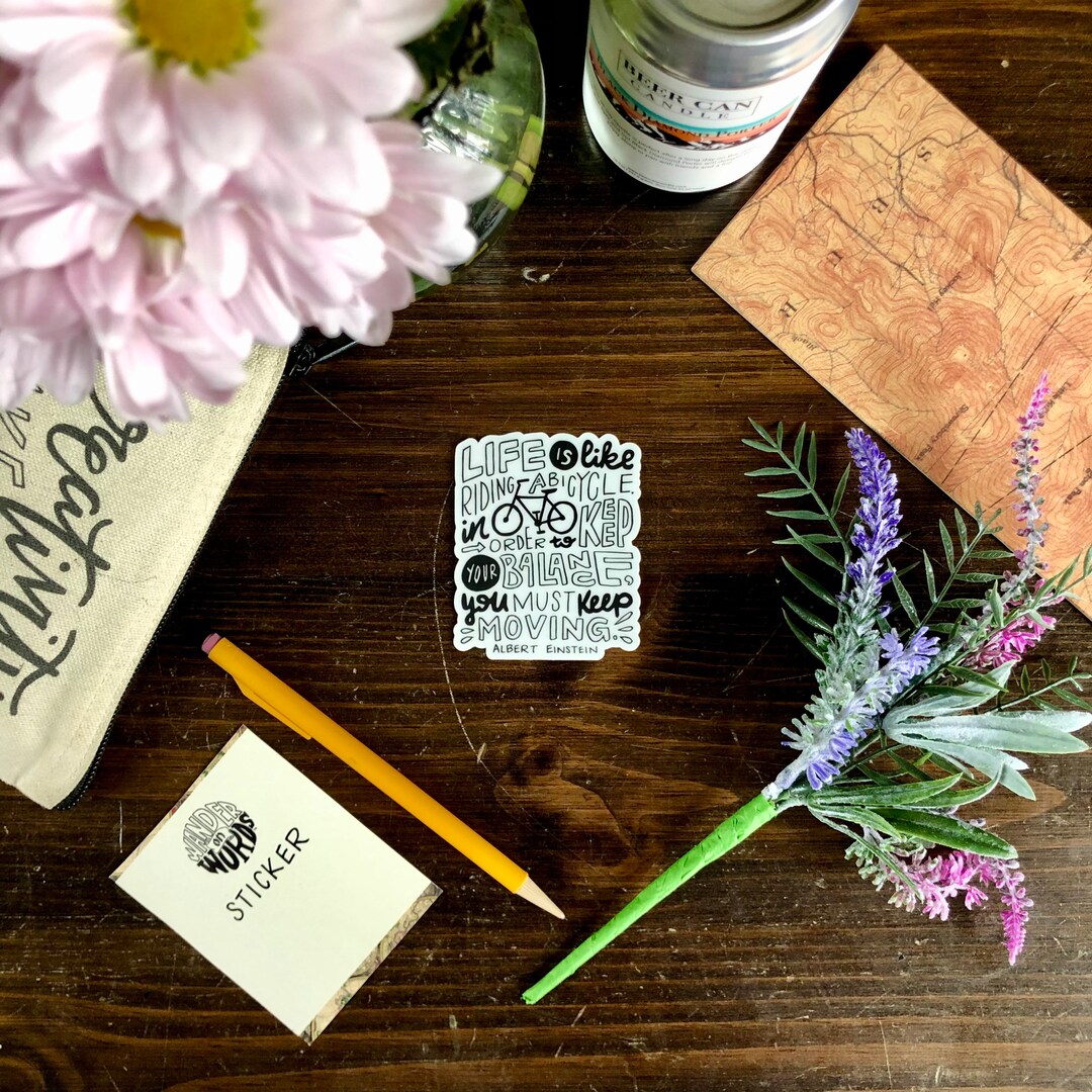 Hand-lettered Like Riding a Bike Sticker, Balance Sticker ...