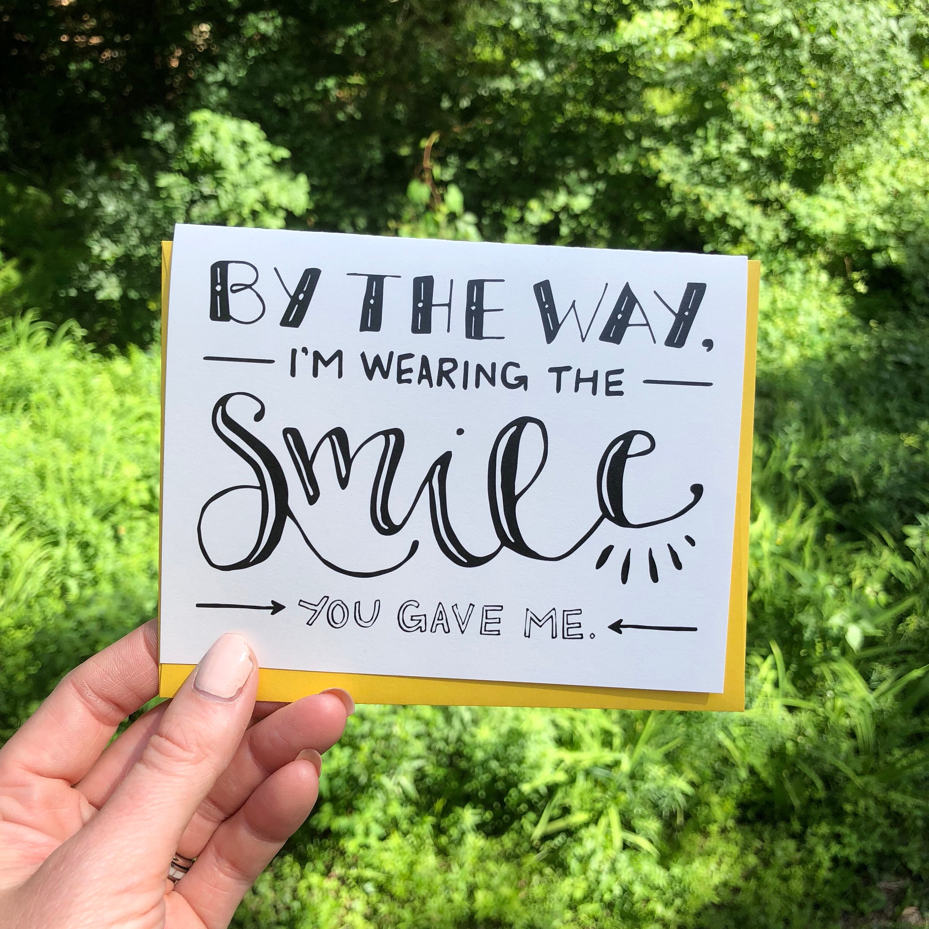 Hand-lettered Smile Card Friendship Card Love Card - Etsy