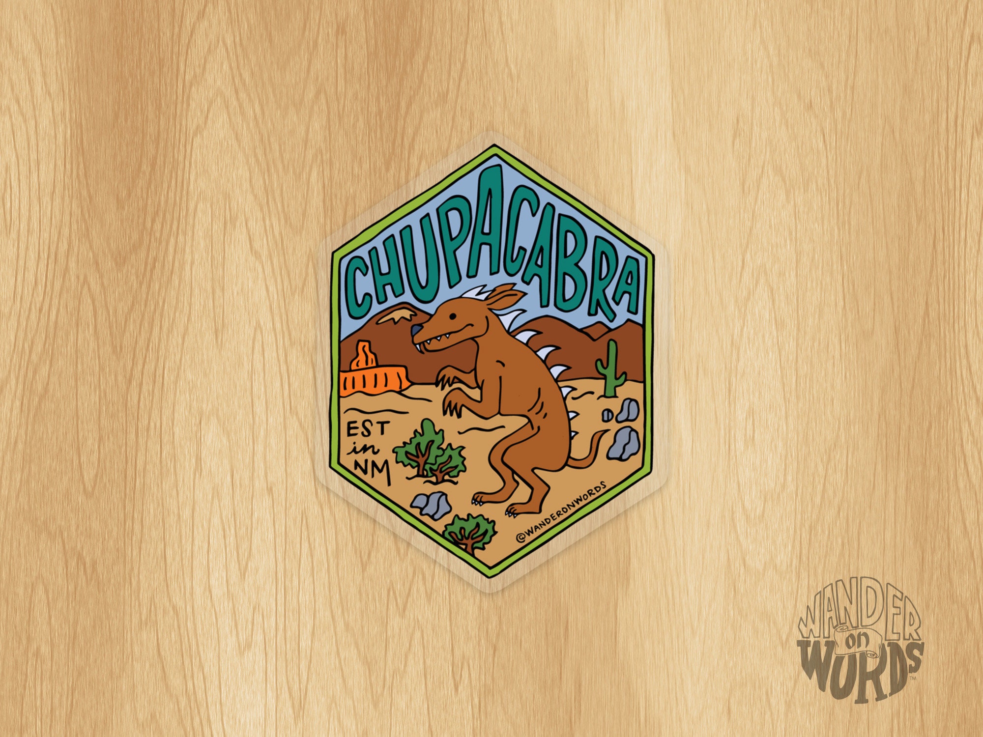 Hand-lettered Chupacabra Sticker, El Chupacabra Art, Mythological ...