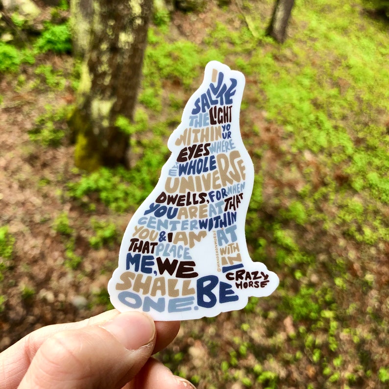 Hand-lettered Howling Wolf Sticker Inspirational Wolf - Etsy