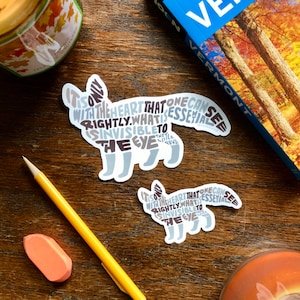Hand-lettered Fox Sticker, the Little Prince Sticker, Inspirational ...