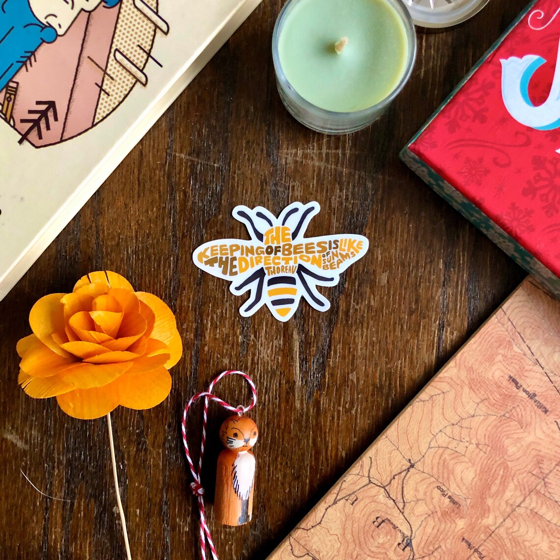 Hand-lettered Bee Sticker Keeping of Bees Sticker Beekeeper - Etsy