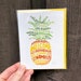 Hand-lettered Welcome Card, Pineapple Shape Card, Pineapple Welcome ...
