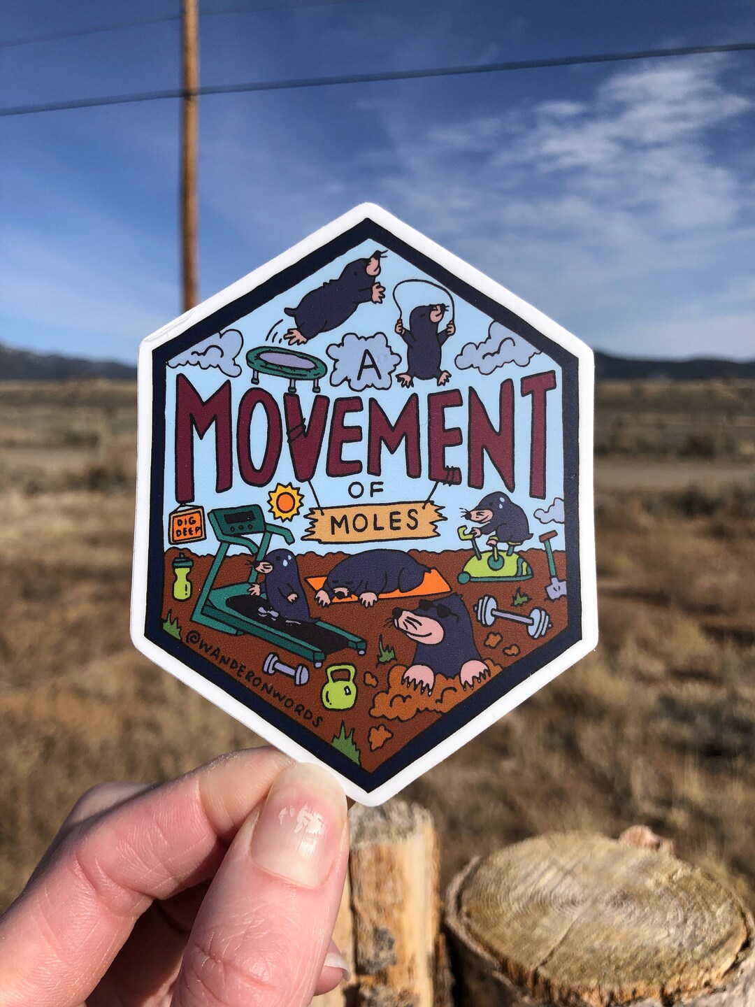 Movement of Moles Sticker, Animal Collective Noun Sticker, Mole Sticker ...