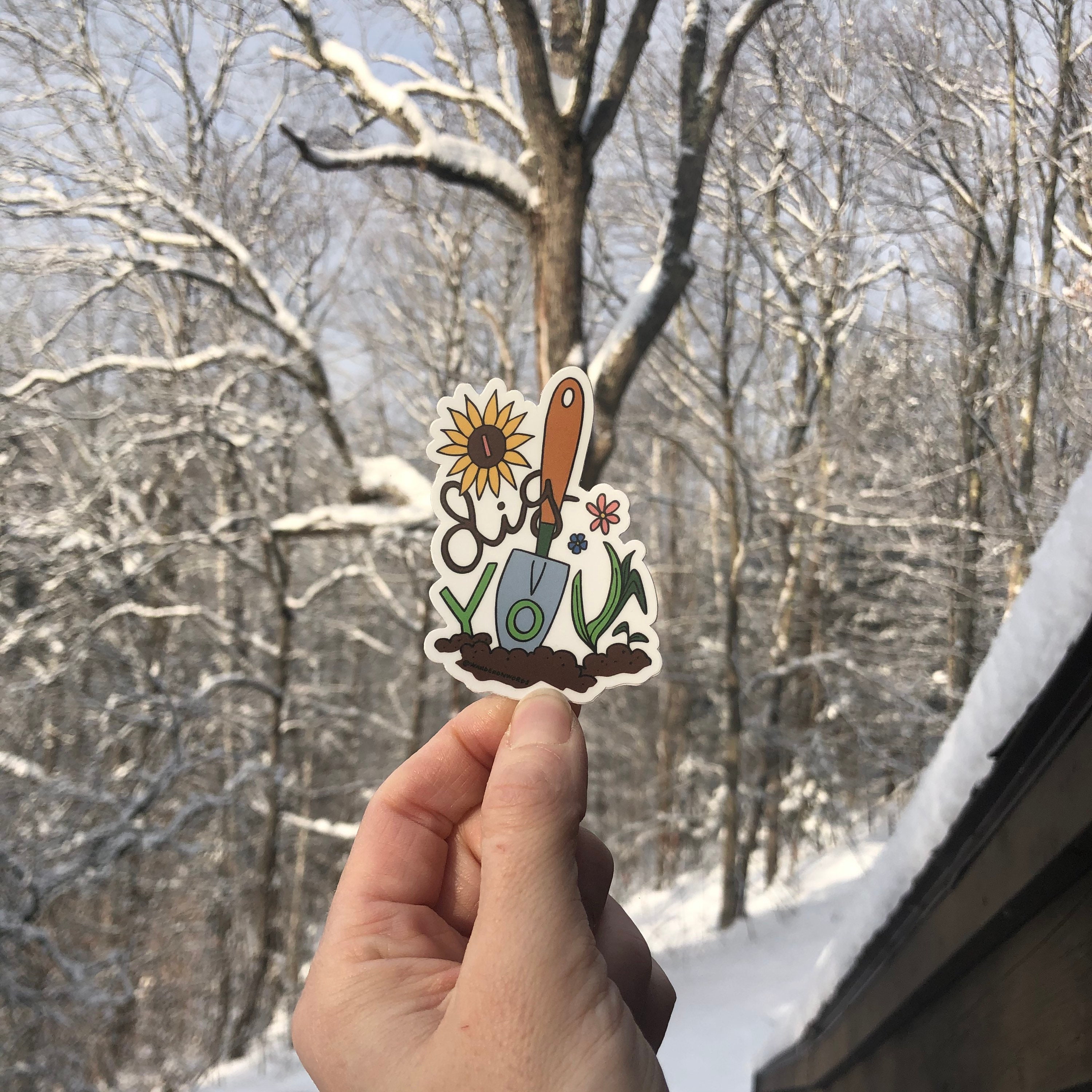 Hand-lettered I Dig You Sticker, Friendship Sticker, Sticker for ...