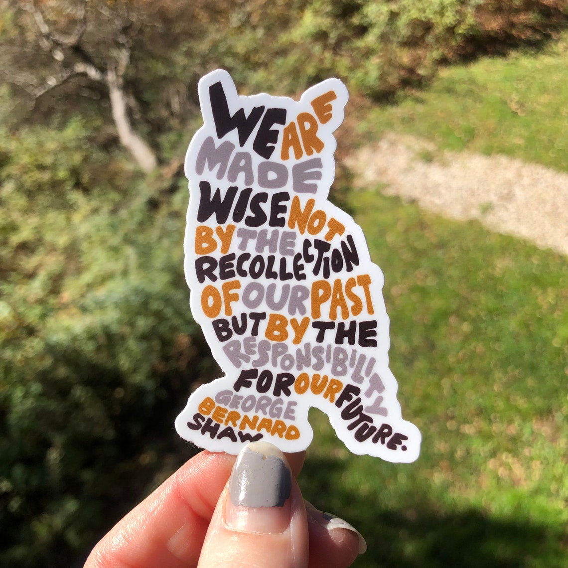 Hand-lettered Wise Owl Sticker Owl Art Owl Design - Etsy