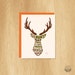 Hand-lettered Hunter Card, Deer Shape Card, Hunting Card, Nature Card ...