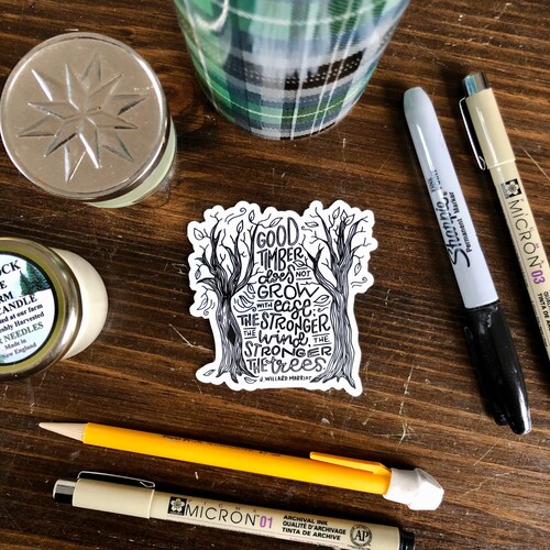 Hand-lettered Good Timber Sticker Inspirational Nature - Etsy