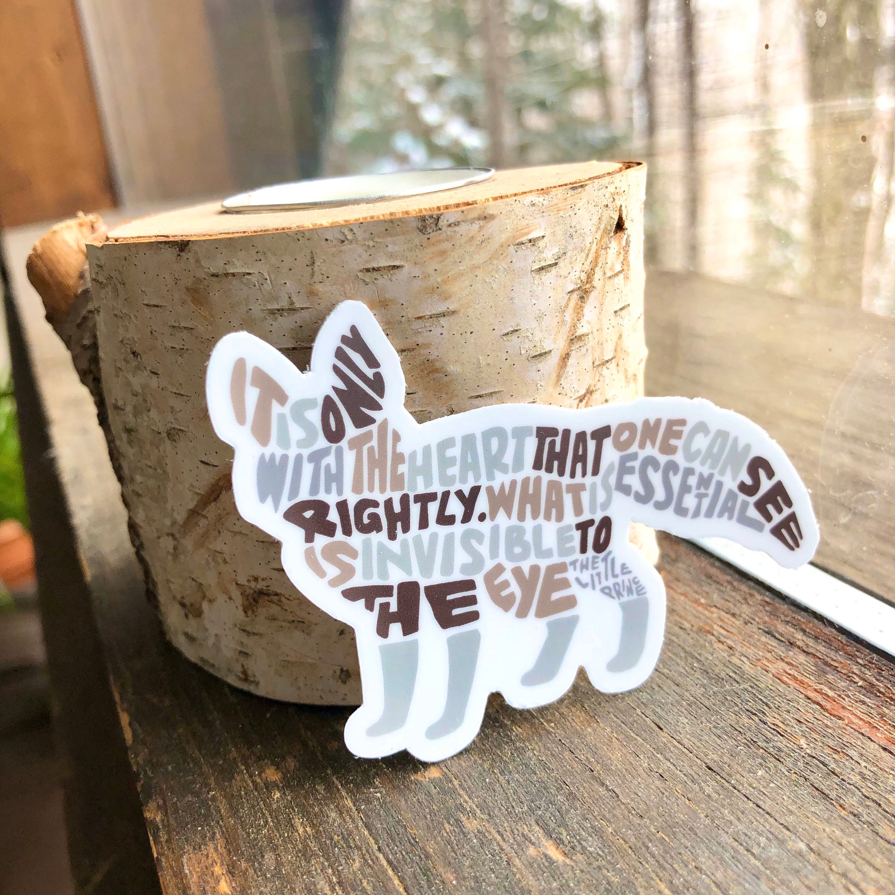 Hand-lettered Fox Sticker the Little Prince Sticker - Etsy