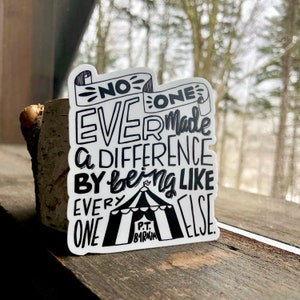 Hand-lettered Make a Difference Sticker, Inspirational Sticker ...