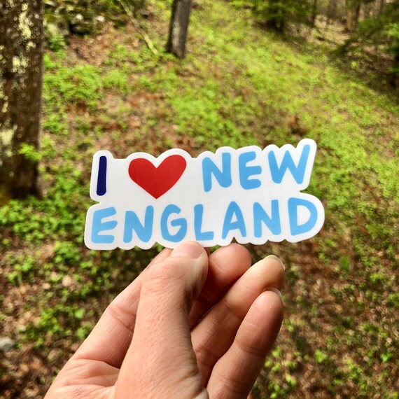 Hand-lettered I Heart New England Sticker New England Lover - Etsy