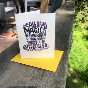 Hand-lettered We All Have Magic in Us Card, Friendship Card ...