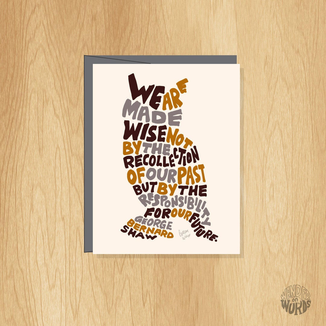 Hand-lettered Wise Owl Card, Wisdom Card, Motivational Card, Blank Card ...