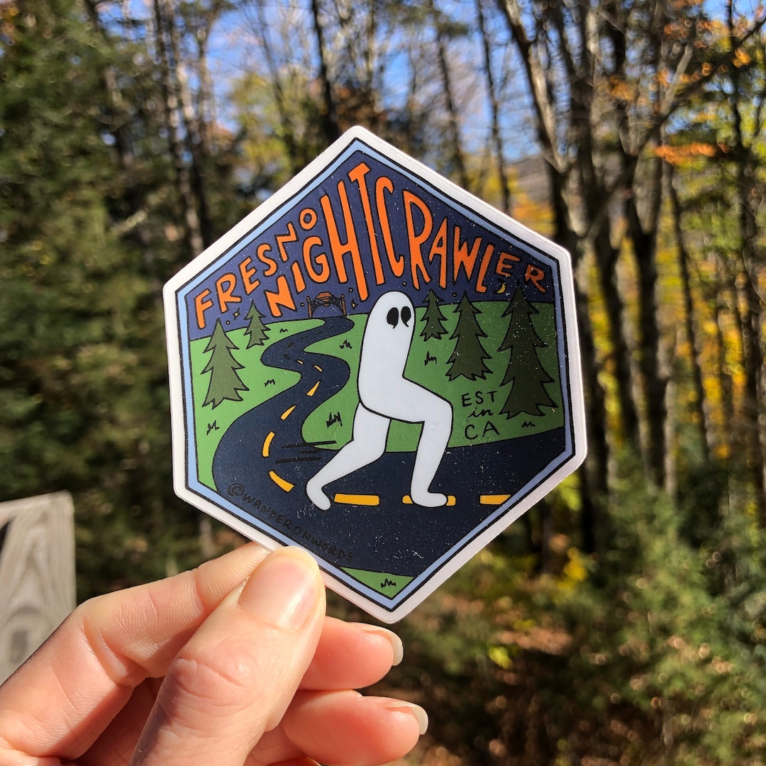 Hand-lettered Fresno Nightcrawler Sticker, Nightcrawler Art Sticker ...
