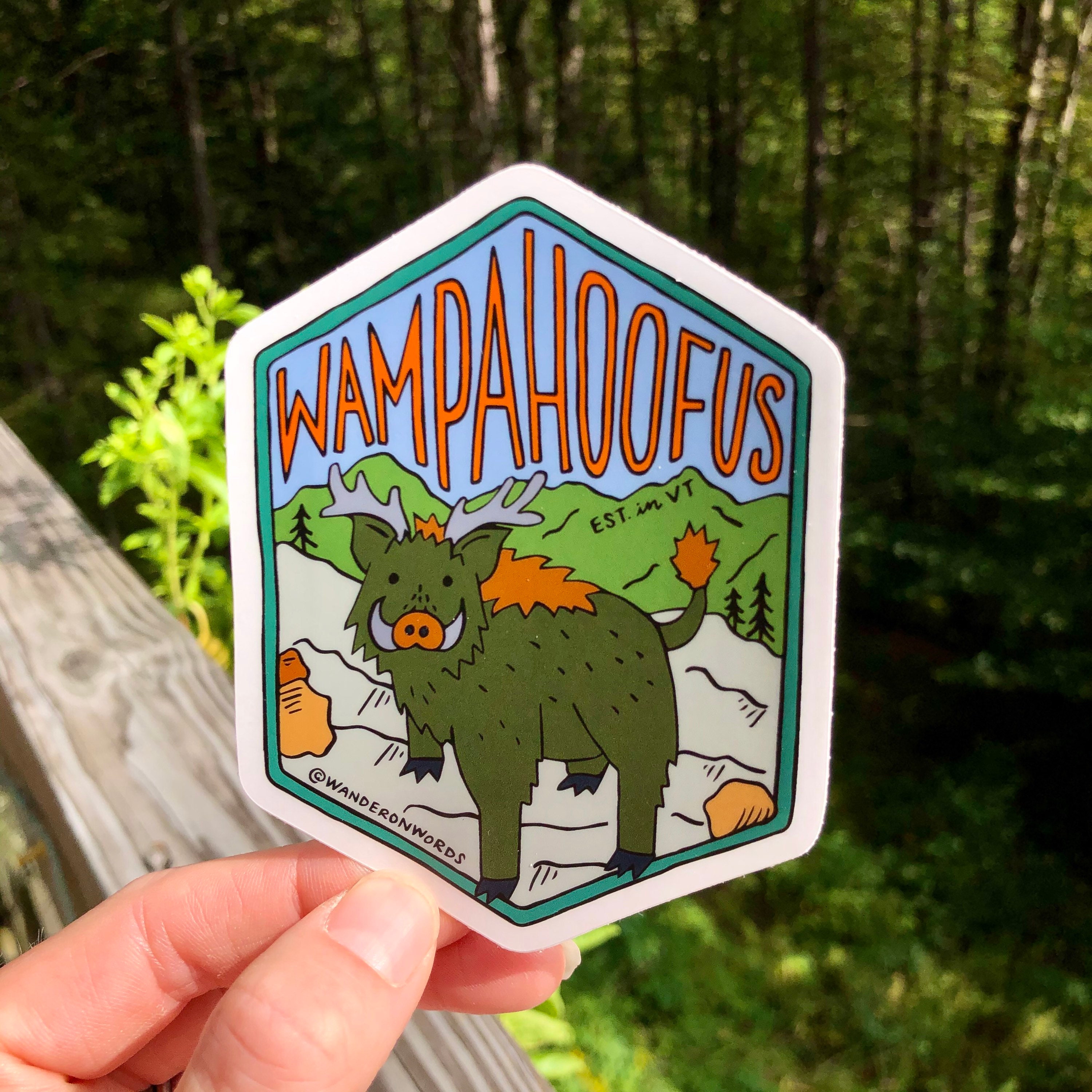 Hand-lettered Wampahoofus Sticker Vermont Sticker - Etsy