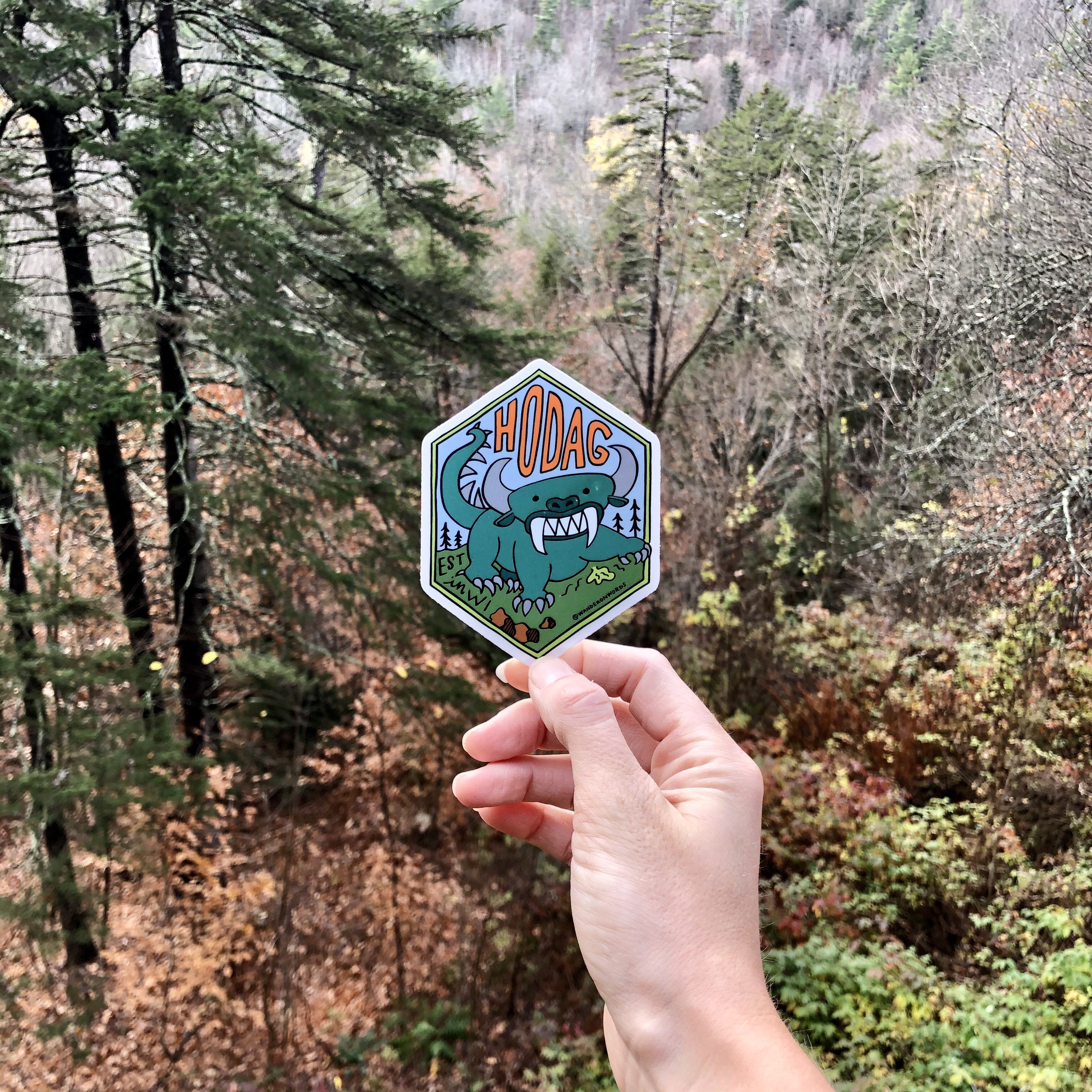 Hand-lettered Hodag Sticker, Wisconsin Sticker, Mythological Critter ...