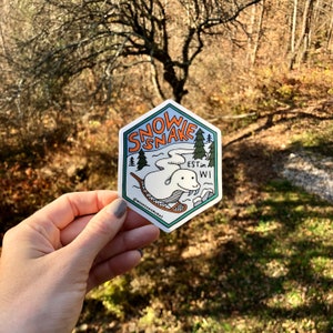 Hand-lettered Snow Snake Sticker, Wisconsin Sticker, Mythological ...